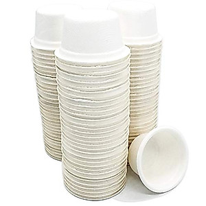 Upper Midland Products 2 oz Compostable Bagasse Souffle Cups, 200 Pack