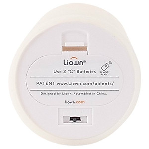 Liown Flameless Candle: Unscented Moving Flame Candle with Timer (4" White)