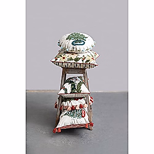 Creative Co-Op 18" Round Cotton Christmas Tree Pillow