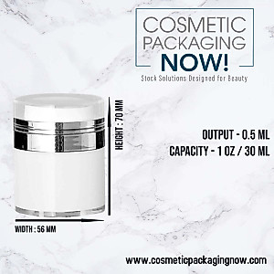 Cosmetic Packaging Now Echo Airless Jar (30 ML, Matte Silver)