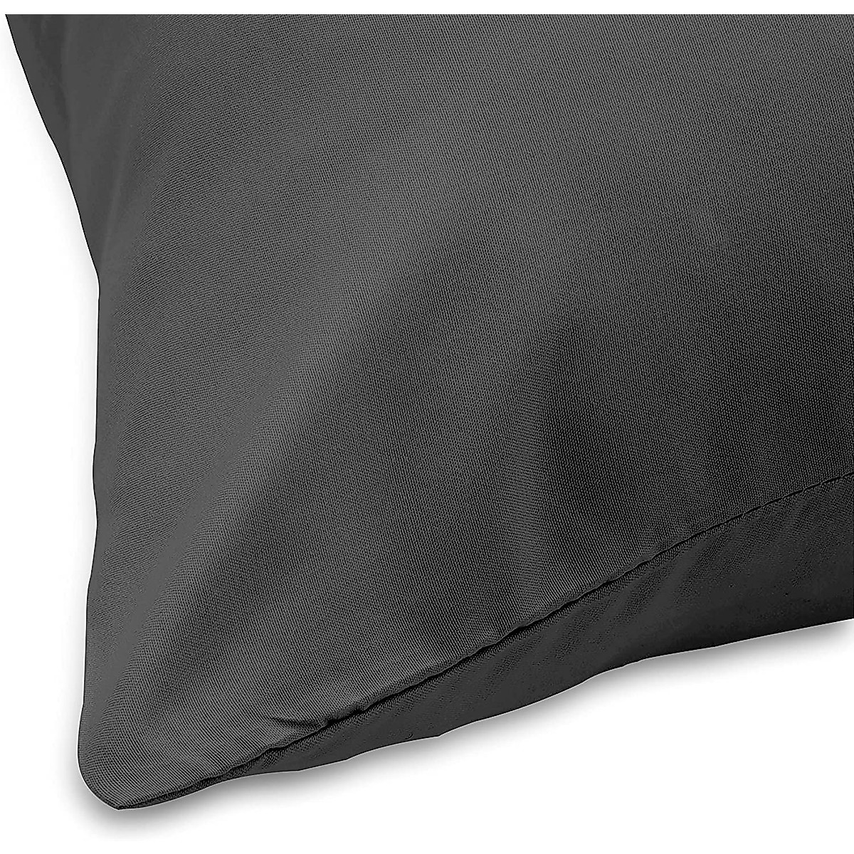 Youth Pillowcase 16" x 22" Size Pack of 2 Pieces Kids Travel Pillow Cover Envelope Closure 400 Thread Count 100% Egyptian Cotton & Hypoallergenic Fits Pillows Sized 12x16, 13x18 or 14x19 Dark Grey