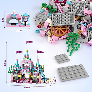 Vanmor 568Pcs Princess Castle Building Blocks Sets Toy for Girls Castle Playset with 25 Models Pink Palace Brick Toys STEM Educational Construction Kits for Kids Girls Age 6-12 Gifts