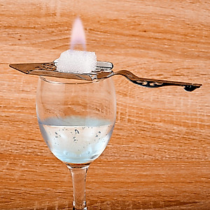 Absinthe Spoons for Absinthe Set ORNOOU 3 Pieces of Stainless Steel Wormwood Cocktail Bar Glass Cup Drinking Filter Vintage