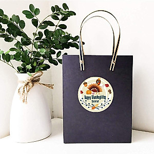 Thanksgiving Party Stickers Funny Turkey Design Stickers, 2 Inch Turkey Time Thank You Sticker Labels Great for Party Favors, Envelope Seals & Goodie Bags (210 Pcs)