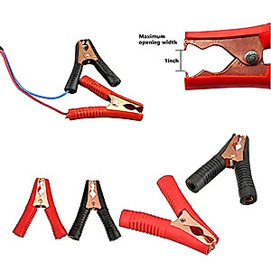 Jumper Cables Clamp 50-100A for Charging and Testing Batteries Crocodile Clamp Car Battery Charger Clamps Power Replacement Battery Alligator Clips