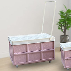 Zerodeko Collapsible Storage Bins Lidded Storage Bins Plastic Tote Storage Box Container Stackable Folding Utility Crates Clothes Storage Organizer Storage Box Folding Book Case Moving Boxes