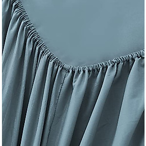 LONAVA Full Size Sheet Set - 6 Piece Hotel Luxury Wrinkle-Free Microfiber Sheet, OEKO-TEX Certified, Breathable & Elastic, 16" Deep Pockets, Spa Blue