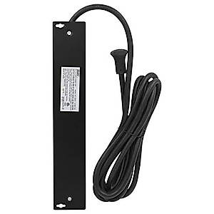 Prime Wire & Cable PB801120 6-Outlet Metal Power Strip with 14-3 SJT 10-Feet Cord,Black