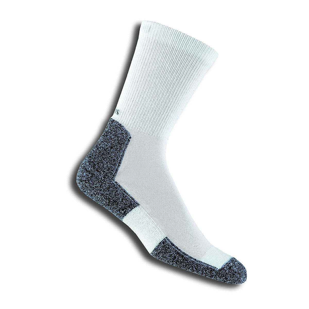 Thorlos LRXM Thin Cushion Running Crew Socks, White/Navy, Extra Large