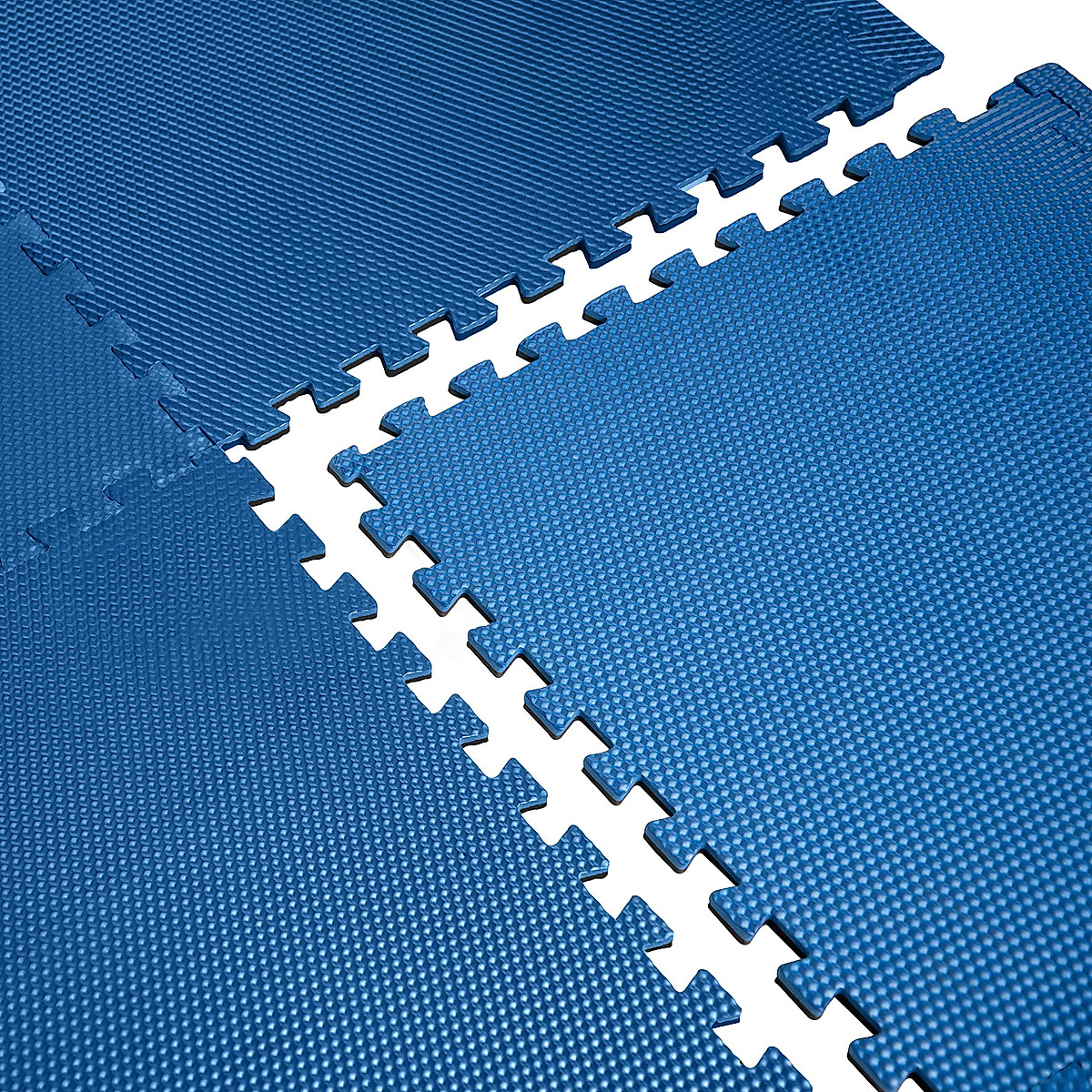 CAP Barbell Blue/Gray Reversible Puzzle Exercise Mat, 16 Pieces, Blue and Gray (MTS-1204BLGY-16)