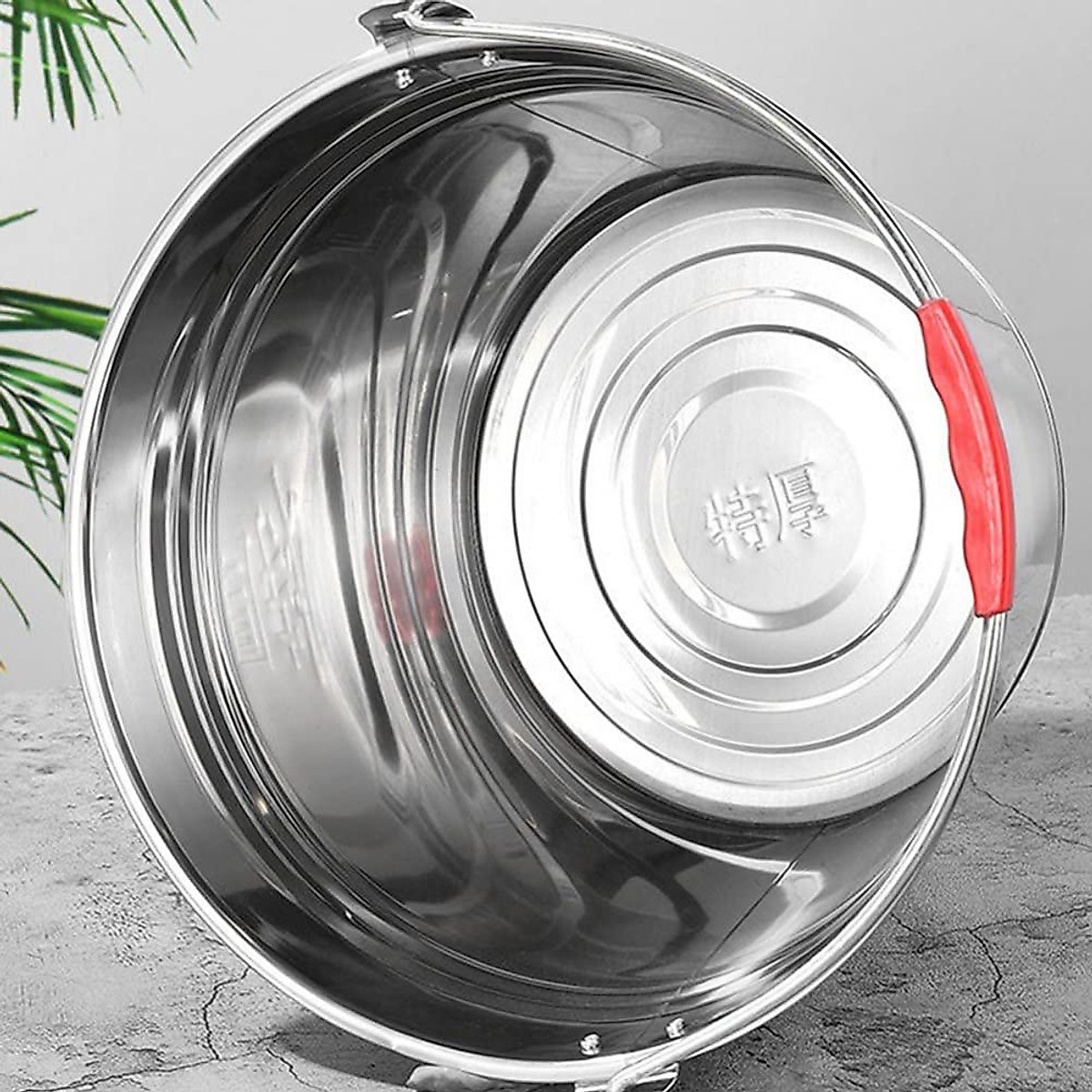 GANAZONO Ash Bucket with Lid Stainless Steel Water Pail Small Trash Can Fireplace Metal Bucket for Hearth Fire Pit Wood Burning Stove Grill Silver 8L