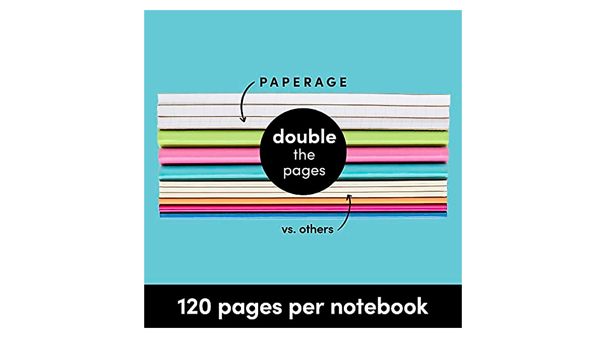 PAPERAGE 48-Pack Composition Notebooks - Compact, Colorful & Durable