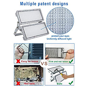 GDIDEA 100W LED Flood Light Outdoor ,10000lm Super Bright Security Light 3000K, IP67 Waterproof Outdoor Floodlights for Yard, Garden, Playground