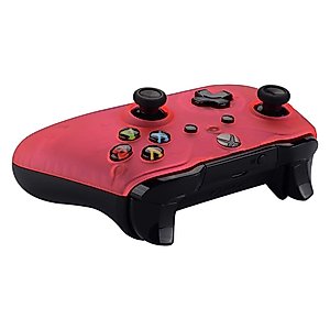 eXtremeRate Foggy Clear Pink Faceplate Cover for Xbox One Wireless Controller (Model 1708), Custom Case Replacement Front Housing Shell for Xbox One S & Xbox One X Controller - Controller NOT Included