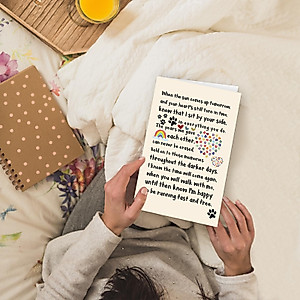 Abeletree Pet Loss Sympathy Card for Dog Cat, Dog Sympathy Card, Pet Memorial Gifts, Sympathy Gifts Loss of Dog Cat Pet, Small Dog Condolence Card for Dog Lover