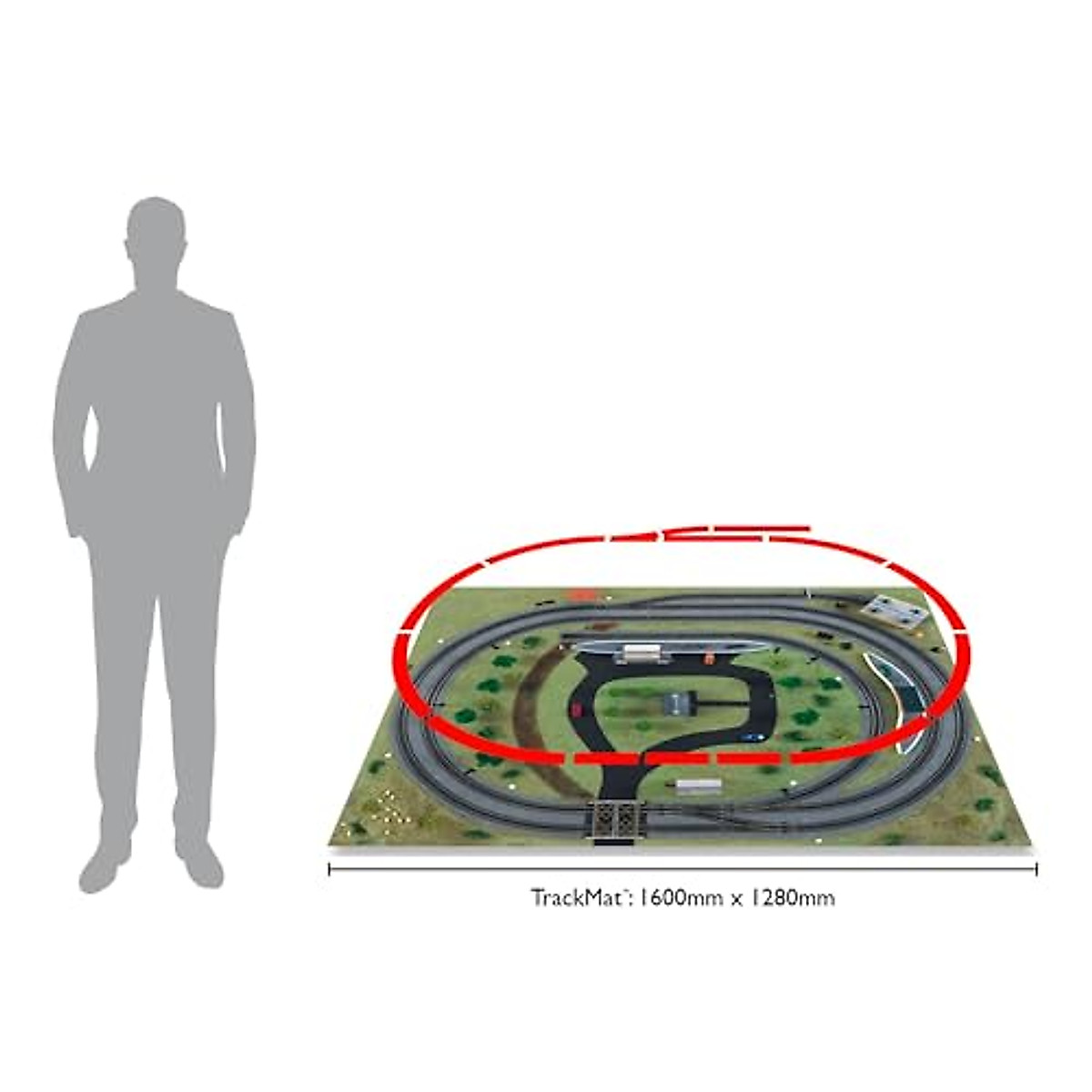 Hornby The Flying Scotsman A1Class 4472 OO Electric Model Train Set HO Track with US Power Supply R1255M , Green