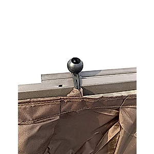 APEX GARDEN 4 Poles Brown Corner Curtain Set for Lowe's 10' x 12' Gazebo Model #GF-12S004BTO / GF-12S004B-1 (Corner Curtains Only) (Dark Brown)