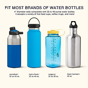 SEVEN SPARTA Car Cup holder Expander&Tray for Compatible with Yeti 20/26/30 oz, Hydro Flasks 32/40 oz, Nalgenes 30/32/38/48 oz, Camelbak 32/40 oz, Large Bottles in 3.4''-3.7'' Diameter.