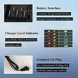 Replacement for Makita Battery 2XBL1041B with Charger DC10WD Compatible with Makita BL1015 BL1016 BL1020B BL1021B BL1040B 10.8V~12V Max 4000mah Li-ion CXT Battery 197394-3 197402-0 197393-5 197396-9