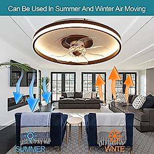 SEYFI Ceiling Fan with Lights,64W,Remote Control Temperatures,6 Gear Wind Speed Fan Lights,Ceiling Lights with Fan/a