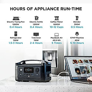 EF ECOFLOW RIVER 288Wh Portable Power Station,3 x 600W(Peak 1800W) AC Outlets & LED Flashlight, Fast Charging Silent Solar Generator (Solar Panel Optional) for Emergencies Home Outdoor Camping RV
