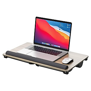 ATUMTEK 27” Extra Large Lap Desk Fits 17 inches Laptops, 2 in 1 Laptop Desk for Bed Couch Sofa, Laptop Lap Desk with Cushion and Folding Legs for Home Office Working, Writing