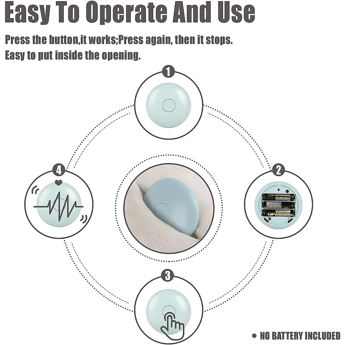 WEOK Heartbeat Puppy Toy with Heat Packs for Pets,Dog Heartbeat Toy for Separation Anxiety Relief, Puppy Toy with Heartbeat Stuffed Animal Anxiety Calming Behavioral Aid Plush Toy for Dogs Cats Pets