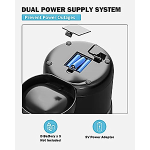 Tomxcute Automatic Cat Feeders, 4L Cat Dry Food Dispenser, Auto Dog Feeder Small Timed Pet Feeder with Stainless Steel Bowl, Push-Type Clog-Free Design, 1-4 Meals Portion Control for Cats and Dogs