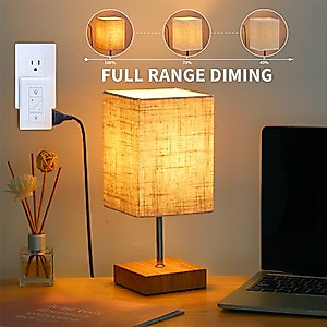Plug in Lamp Dimmer (Smart Plug in Lamp Dimmer +Remote) Digital Dimmer Light Switch for Dimmable LED/CFL Lights and Incandescent/Halogen, White