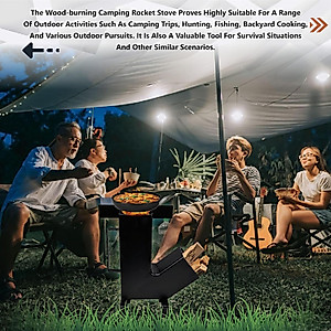 Simond Store - Rocket Stove - Rocket Stove Camping with FREE Carrying Bag - portable wood stove camping stove wood Gear rocket stove kit with Big Fuel Chamber rocket stoves for cooking wood burning