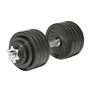 CAP Barbell 52.5-Pound Adjustable Dumbbell Set, Single, Black