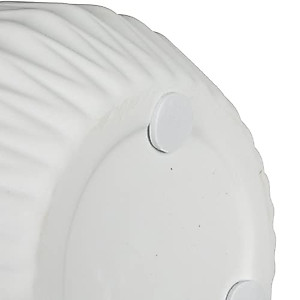 Bloomingville Tall White Ceramic Fluted Vase