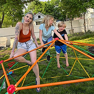 NAQIER Climbing Dome Upgraded 10FT Climber for Kid 3-10 Jungle Gym Monkey Bar Backyard Geometric Support 800LBS Outdoor Play Equipment Toddler Outside Toy