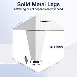 LISSIMO Metal Storage Cabinet,Home Office Cabinet with Doors and Adjustable Shelves,Locking Cabinet with Adjustabl Leg Levelers Assembly Required(White)