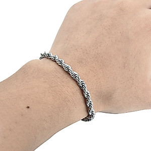HolyFast Twist Chain Bracelets - Stainless Steel Rope Jewelry for Men & Women