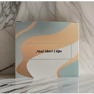 Nani Shirt Clips: Magnetic Shirt Accessories, Clothing Cinch Clips, T-Shirt Clips, 2 Pairs (4 Clips) (Black & Silver)