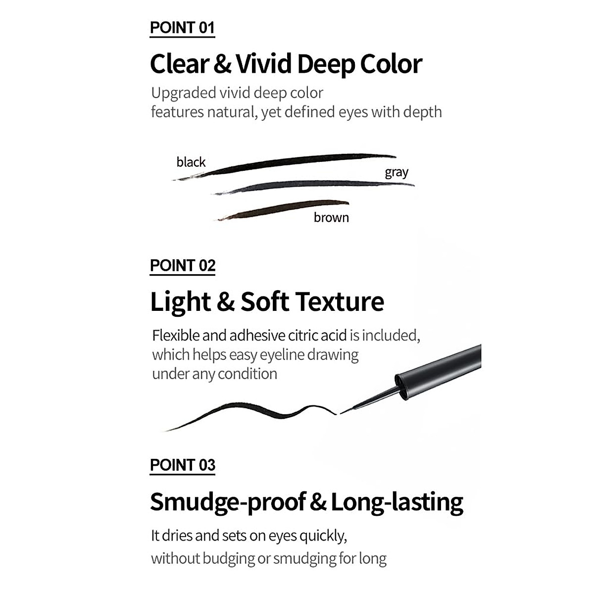 ETUDE OH M'EYE LINE NEW 5ml, Intense Precision Liquid Eyeliner, Vivid, Deep Color, Smudge Proof, Long Lasting, Korean Makeup, Kbeauty, 1 Piece