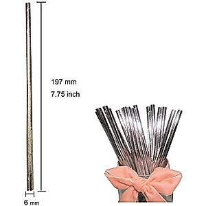 Solid Silver Metallic Party Paper Straws, Premium - Shining Biodegradable Straws For Juice, Birthday, Wedding.