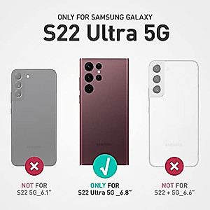 SUPCASE Unicorn Beetle Pro Series Case for Samsung Galaxy S22 Ultra 5G (2022 Release), Full-Body Dual Layer Rugged Belt-Clip & Kickstand Case Without Built-in Screen Protector (Black)