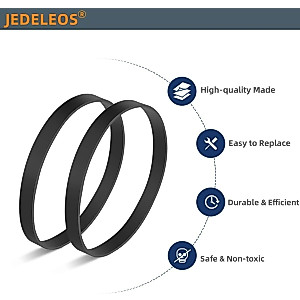JEDELEOS Replacement Belts for Bissell Style 7/9/10 P/N 3031120 PowerForce Helix Powerlifter Cleanview Swivel Rewind Pet Vacuum Cleaner, Replace Parts 2031093 32074 3031123 1604129 (Pack of 2)