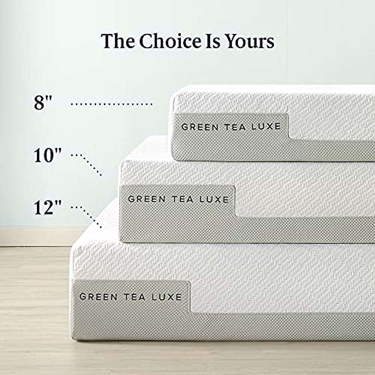 ZINUS 12 Inch Green Tea Luxe Memory Foam Mattress / Pressure Relieving / CertiPUR-US Certified / Bed-in-a-Box / All-New / Made in USA, King
