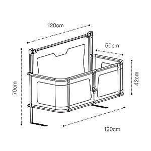 Baby Bedside Sleeper, 3 in 1 Folding Portable Crib, breathable and visible mesh window, soft washable liner cover and sturdy aluminum alloy,Easy to Assemble, baby bassinets bedside sleeper Stationary