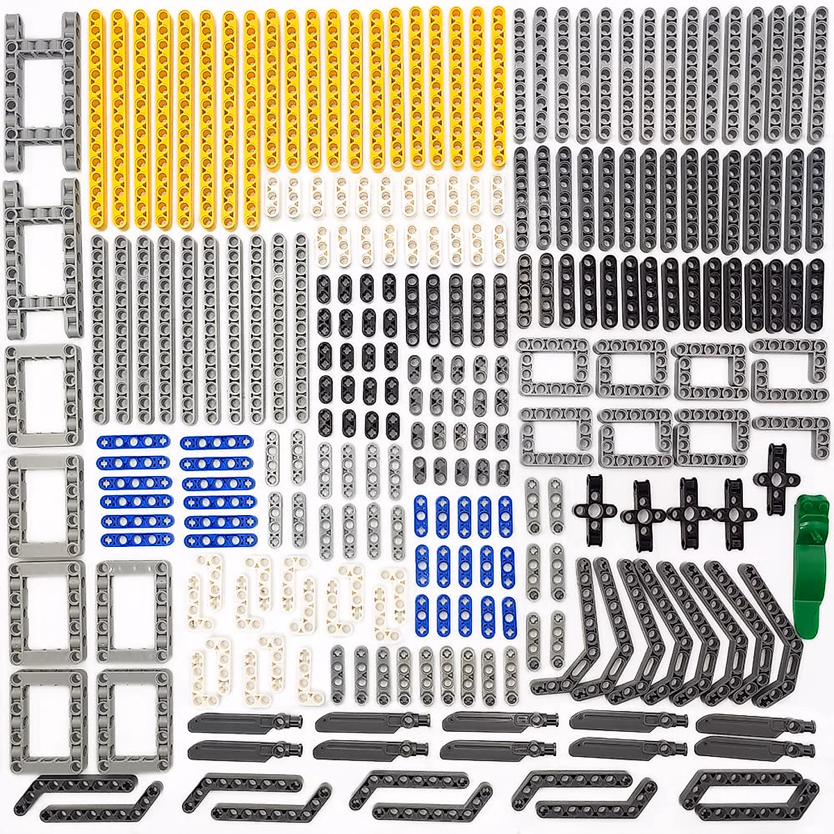ZHX Technical Beam Set 266 pieces - Chassis Frame Liftarm Beam Parts Piece Axles Connector for Technic Car STEM Engineering Building Brick Compatible with Major Brand Toys