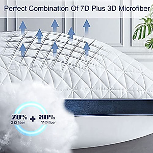 Slybear King Size Pillows Set of 2 - Cooling Hotel Luxury Bed Pillows for Sleeping 2 Pack, Supportive Breathable Down Alternative Gusseted Pillow for Side Stomach or Back Sleepers