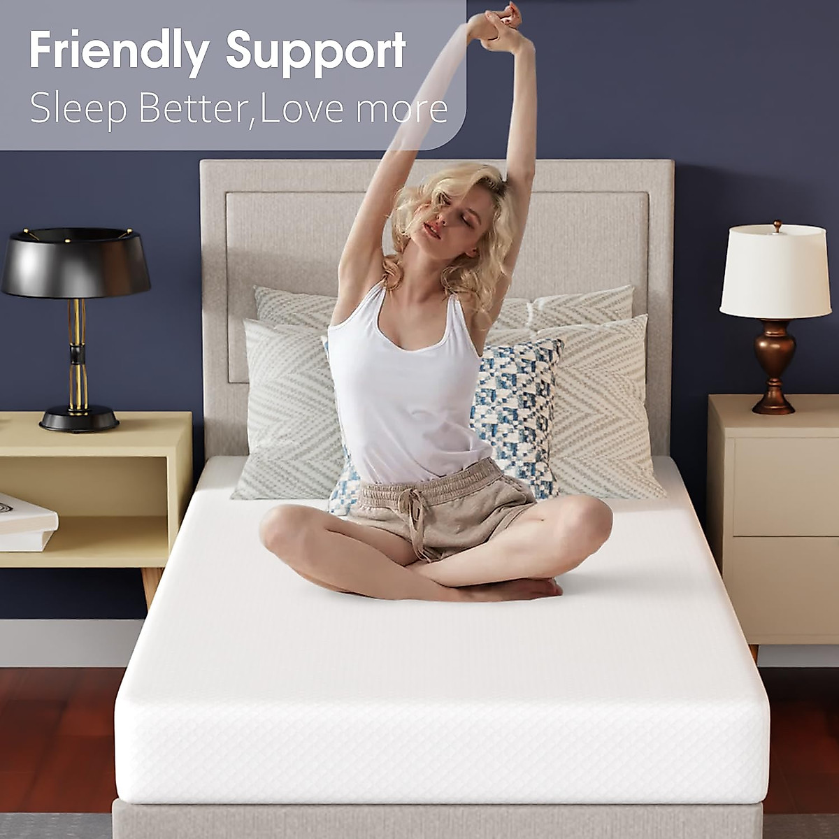 PayLessHere Gel Memory Foam Mattress,Mattress for Cooling Sleep & Pressure Relief, Mattress in a Box with Washable and Removable Zipper Cover,Fiberglass Free,CertiPUR-US Certified,6 Inch Twin