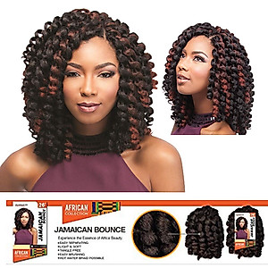 6 Packs Deal!!! JAMAICAN BOUNCE 26" - Sensationnel African Collection Crochet Braid (6-PACK, 1B Off Black)