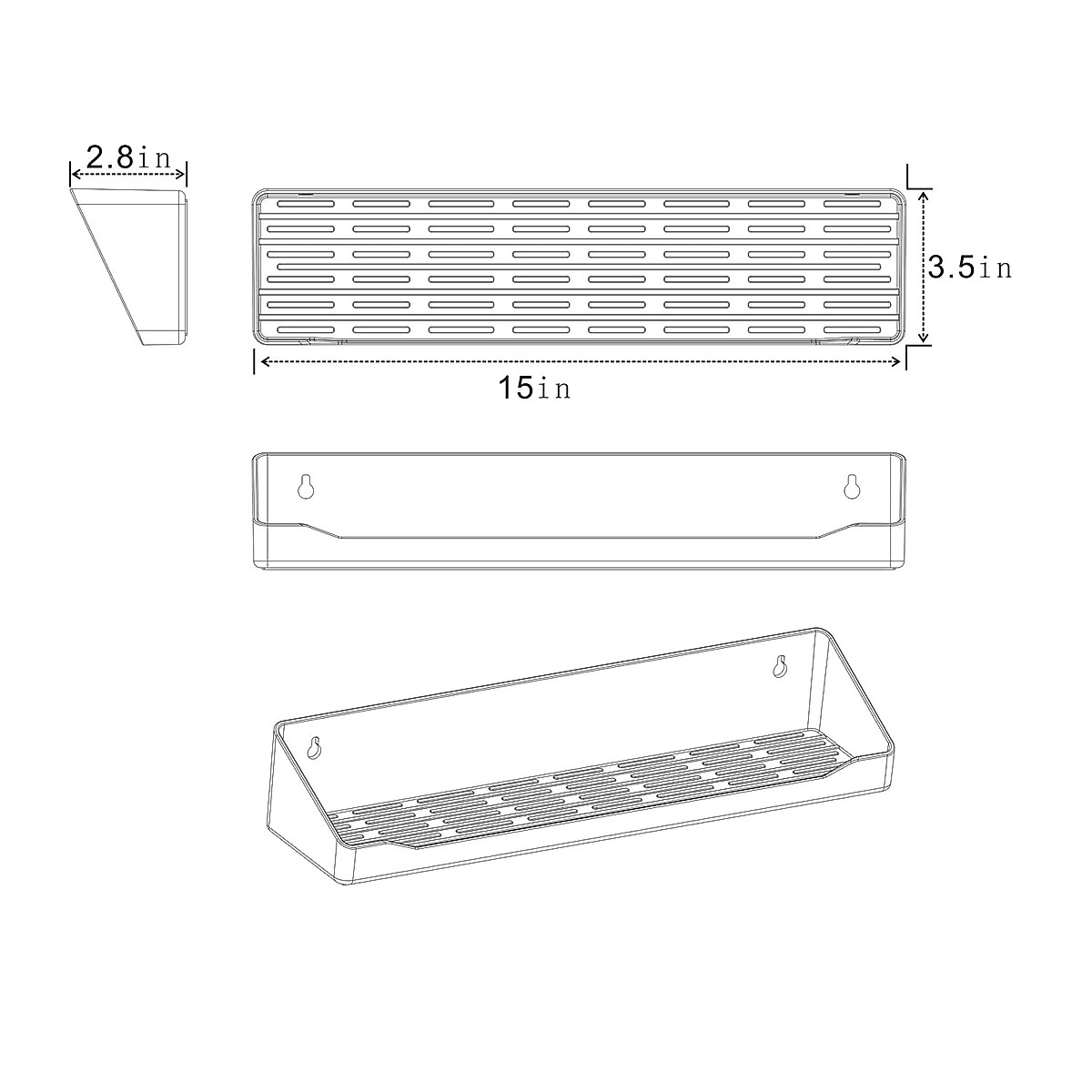 Baspoom 15 Inch Floating Wall Mounted Shelves, Acrylic Floating Shelvesn, Toy Picture Ledge Display Shelf, Clear Funko Pop Display Case, Mini Bookshelf, Color of Macaron (Transparent Blue)