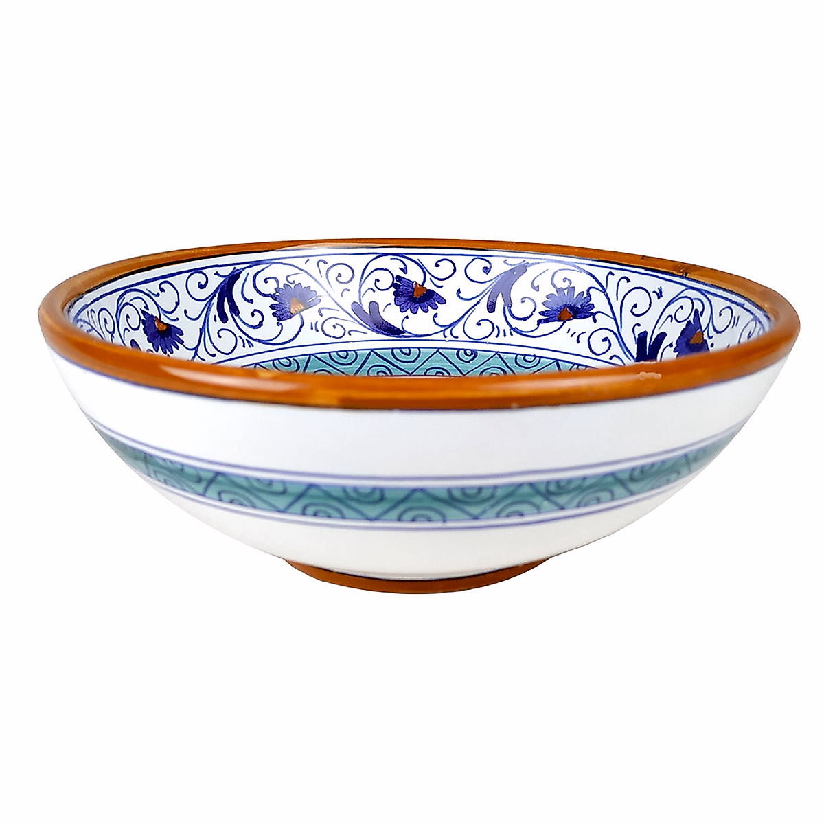 GUTE Deruta Italy Penny Cereal Bowl | Handcrafted & Handpainted Italian Ceramics | Authentic Italian Pottery Handmade in Deruta, Italy
