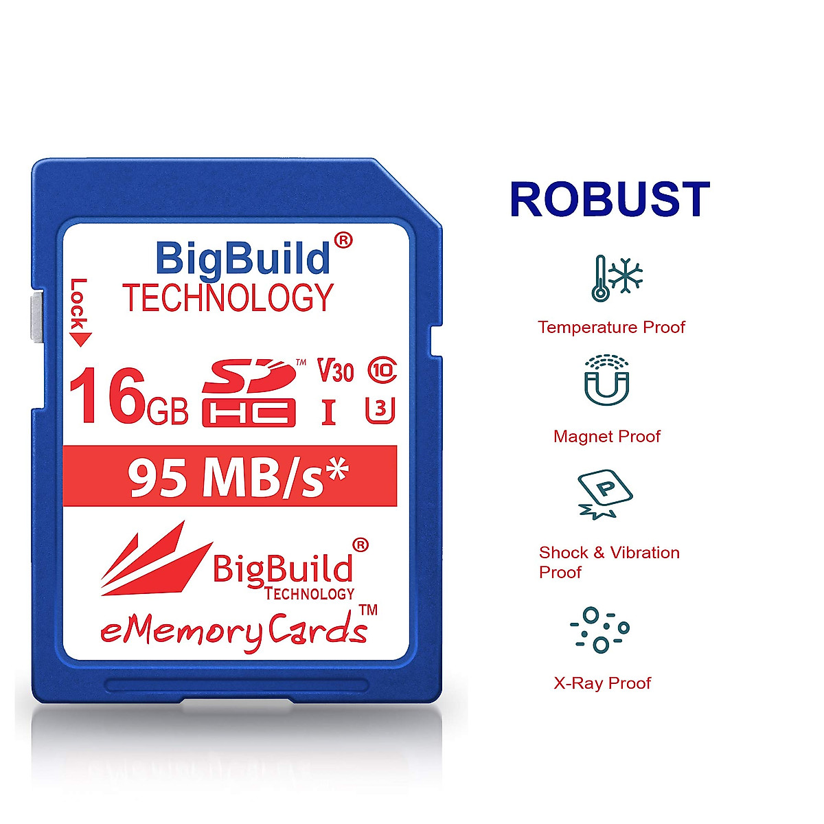 BigBuild Technology 16GB UHS-I U3 95MB/s Memory Card for Canon PowerShot SX420 is, SX430 is, SX520 HS, SX530 HS, SX540 HS, SX60 HS, SX610 HS, SX620 HS, SX710 HS, SX720 HS, SX730 HS, SX740 HS Camera