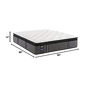 Sealy Response Premium 14-Inch Cushion Firm Euro Pillow Top Mattress, Queen, Made in USA, 10 Year Warranty